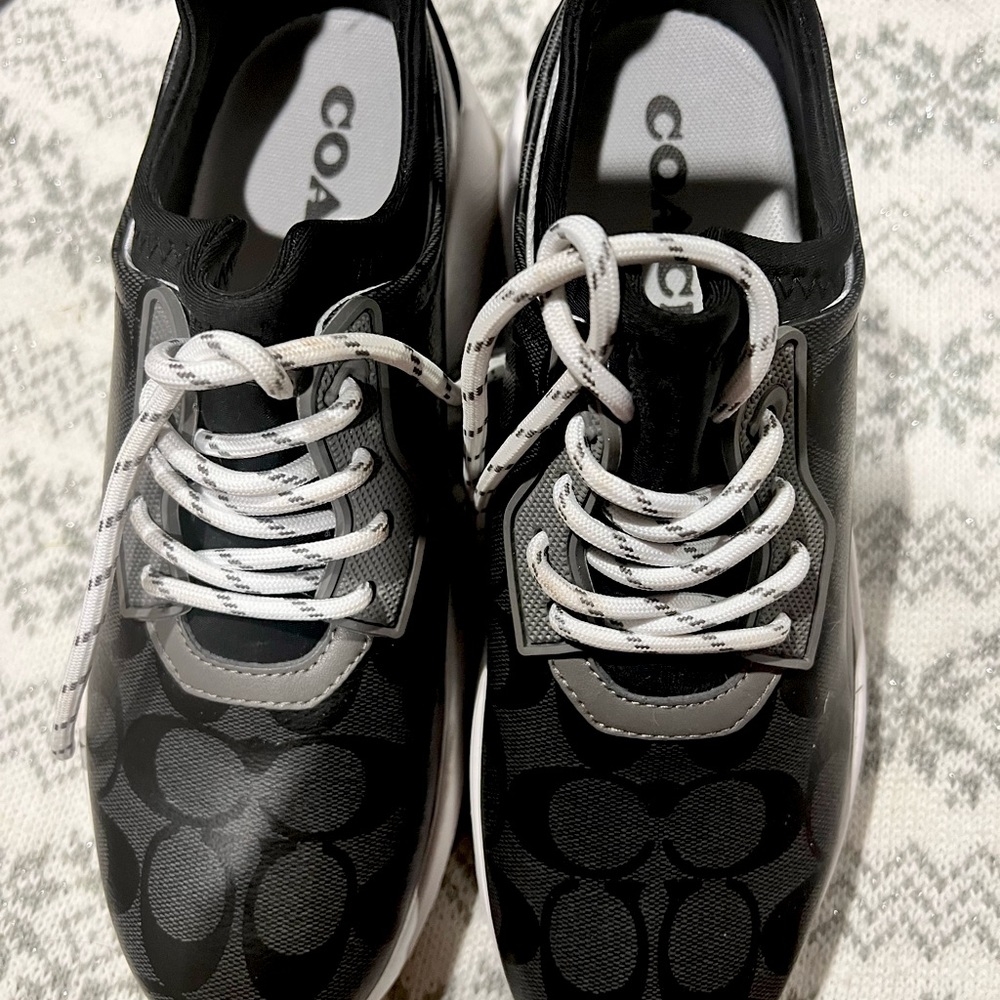 Coach Signature Black Jacquard Tech Runner Tennis Sho… - Gem